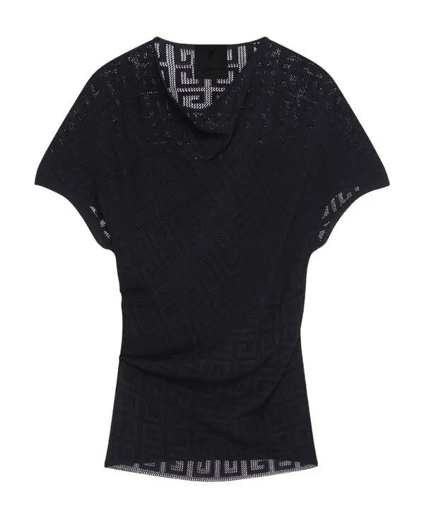 Givenchy 4g Jacquard Draped Top