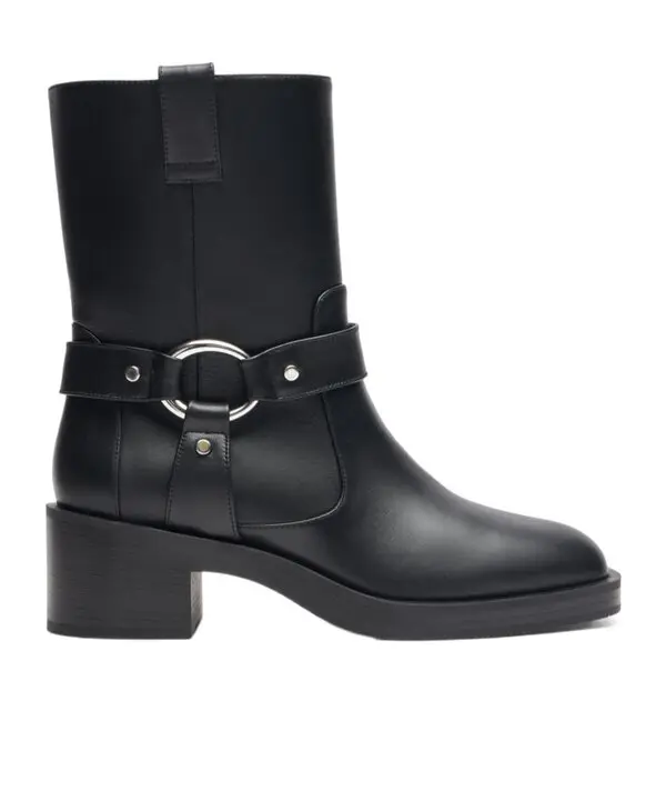 STUART WEITZMAN Jax Booties With Pull Rings And Thick Heels
