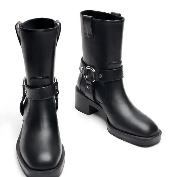STUART WEITZMAN Jax Booties With Pull Rings And Thick Heels
