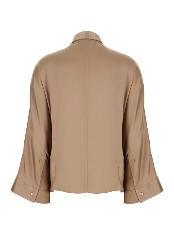 Brunello Cucinelli Long-sleeve Blouse With Lapel Collar - No