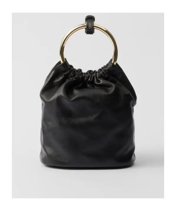Prada Nappa Leather Mini Bag With Metal Handle