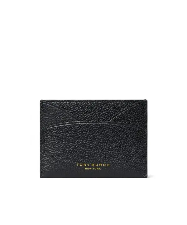 Tory Burch Romy Leather Card Holder - Black