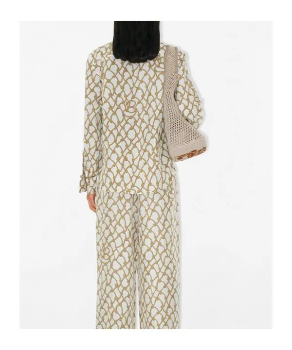 Burberry Nautical Knot Print Silk Shirt - Thatch
