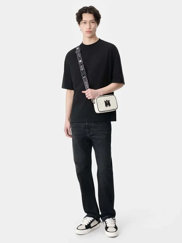 Amiri Logo Embroidered Oversized T-shirt - Black