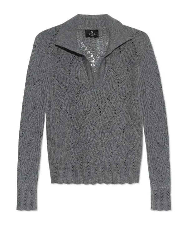 Etro Cable Knit Jumper - Grey