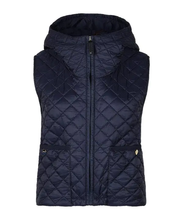 Max Mara Quilted Hooded Vest - Black