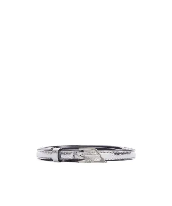 Attico Logo Buckle Belt - Silver