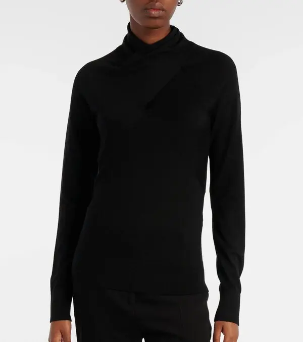 TOTEME High-neck Knitted Jumper With Side Slits