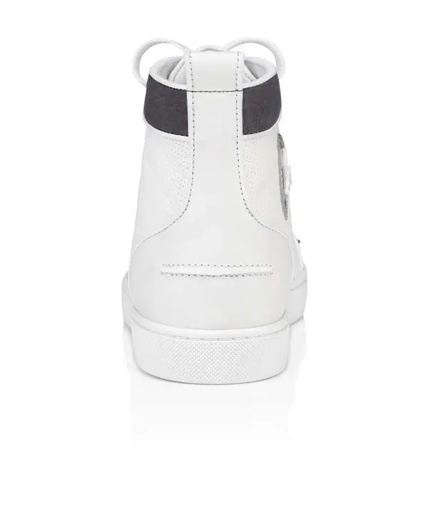 CHRISTIAN LOUBOUTIN Lou Spikes High-top Leather Sneakers - White