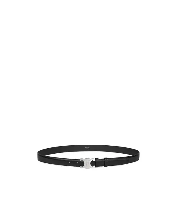 Celine Triomphe Belt 25mm In Taurillon Leather - Black