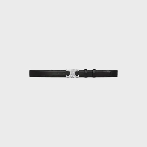 Celine Triomphe Belt 25mm In Taurillon Leather - Black