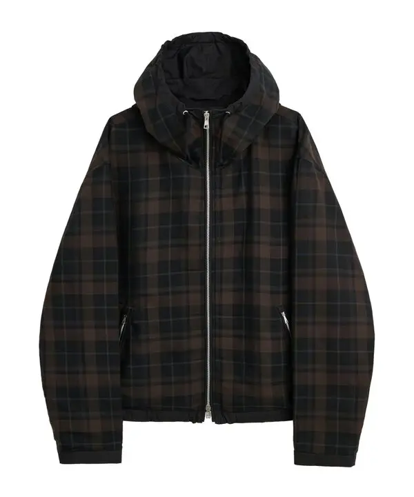 Our Legacy Check Hooded Zip-up Jacket - Black