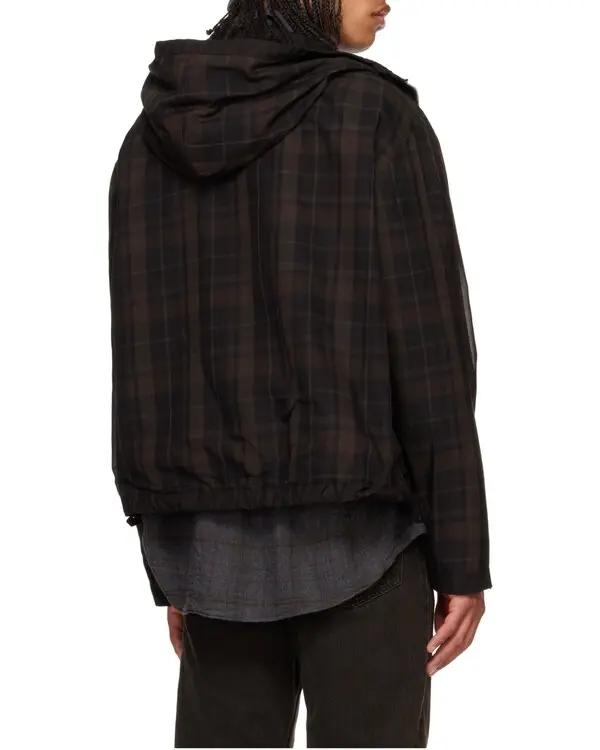 Our Legacy Check Hooded Zip-up Jacket - Black