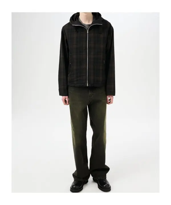 Our Legacy Check Hooded Zip-up Jacket - Black