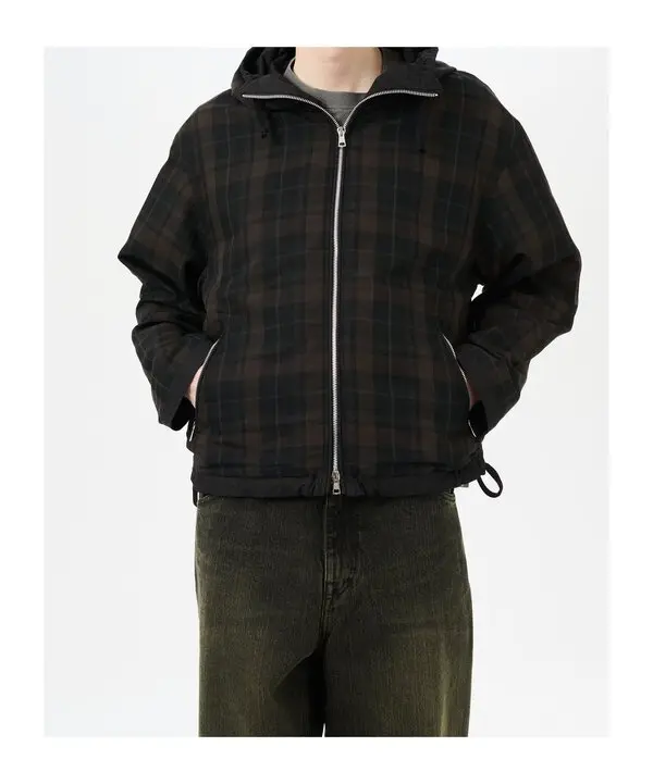 Our Legacy Check Hooded Zip-up Jacket - Black