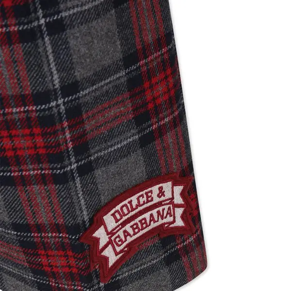 Dolce & Gabbana Logo-embroidered Tartan Shorts