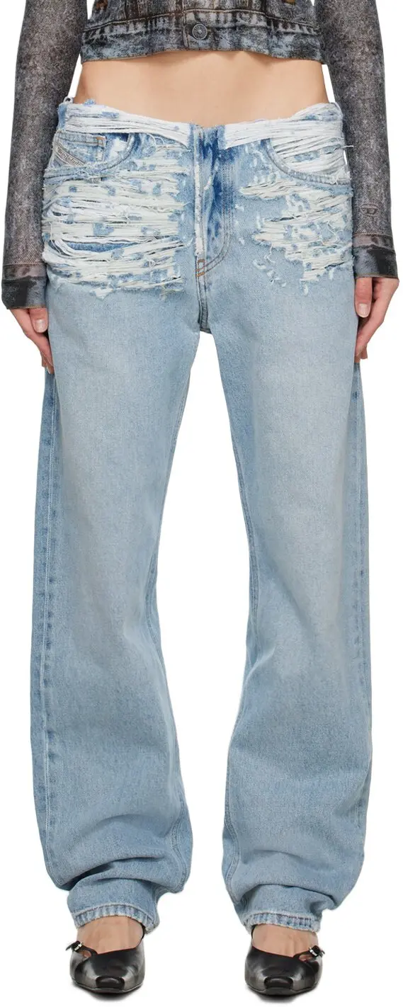 DIESEL® 2010 Straight-leg Distressed Jeans