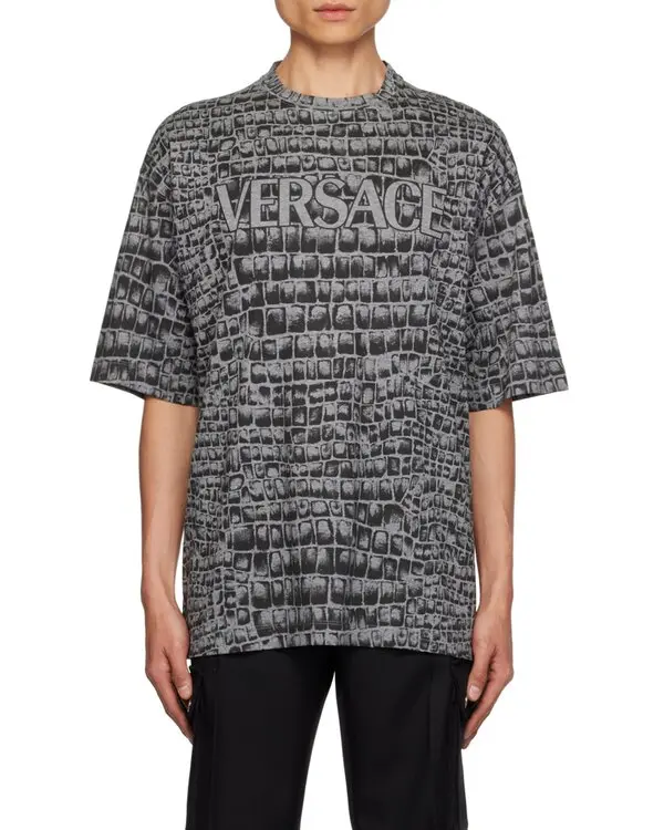 Versace Logo-printed Crewneck T-shirt