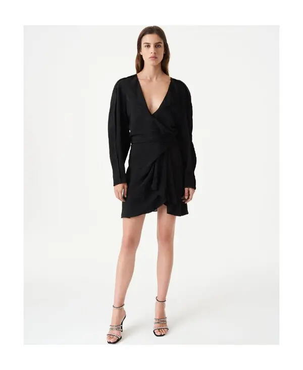 IRO PARIS Anokia Dress With V-neck And Long Sleeves