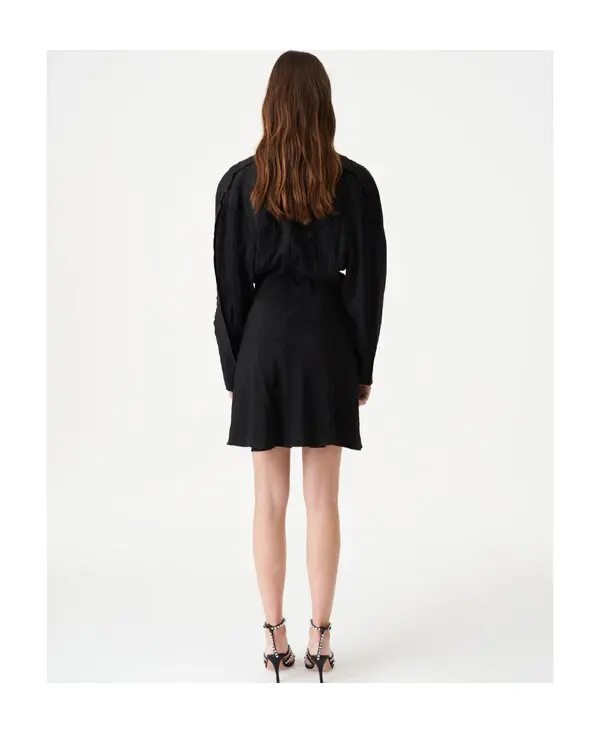 IRO PARIS Anokia Dress With V-neck And Long Sleeves