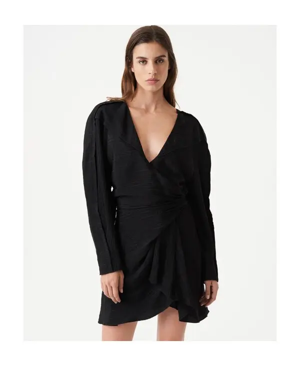 IRO PARIS Anokia Dress With V-neck And Long Sleeves