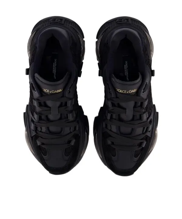 Dolce & Gabbana Airmaster Lace-detailed Sneakers - Black