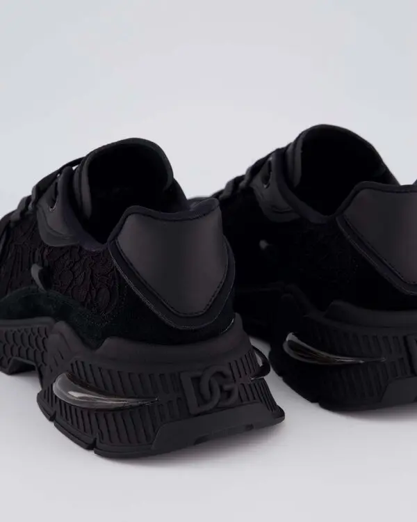 Dolce & Gabbana Airmaster Lace-detailed Sneakers - Black