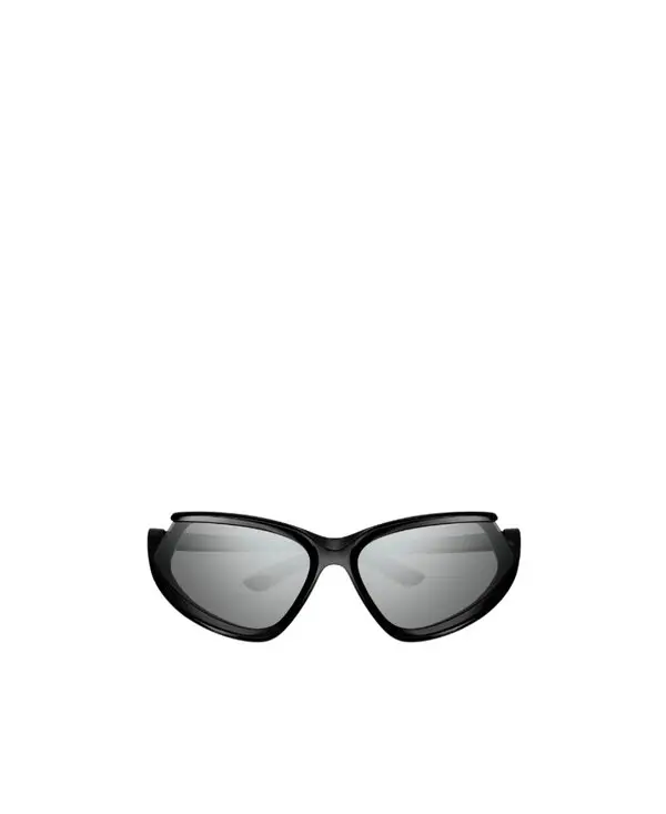 Balenciaga Wraparound Shield Sunglasses - Black