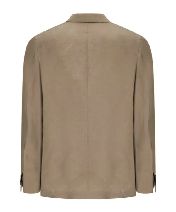 Zegna Single-breasted Linen Jacket - Brown