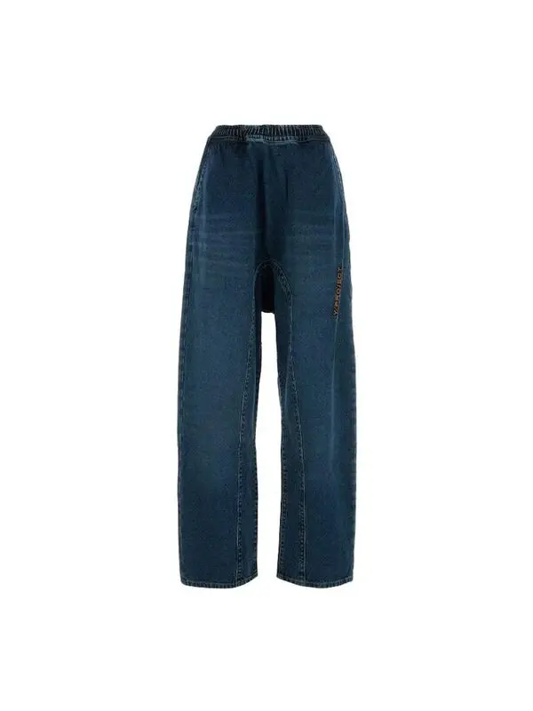 Y/project Elastic Waist Jeans With Embroidered Logo
