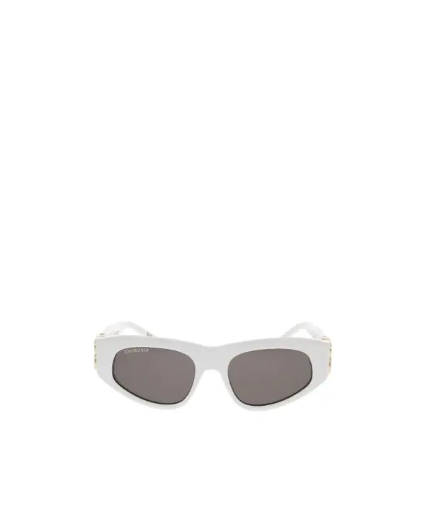 Balenciaga Rectangular Frame Sunglasses With Gold Logo