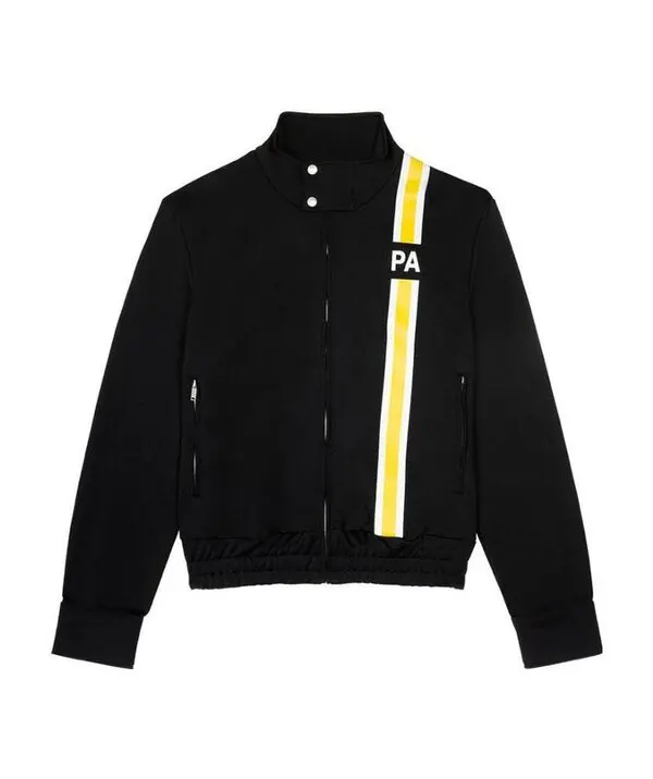 Palm Angels Logo Panel Track Jacket - Black