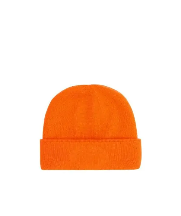 Burberry Crest-embroidered Cashmere Beanie - Orange