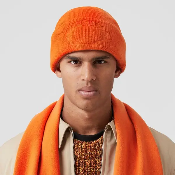 Burberry Crest-embroidered Cashmere Beanie