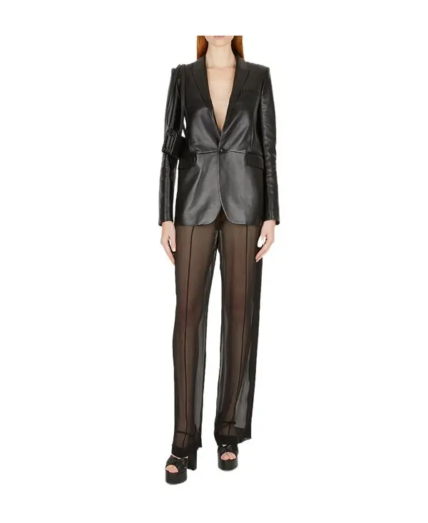 Saint Laurent Silk Straight-leg Trousers