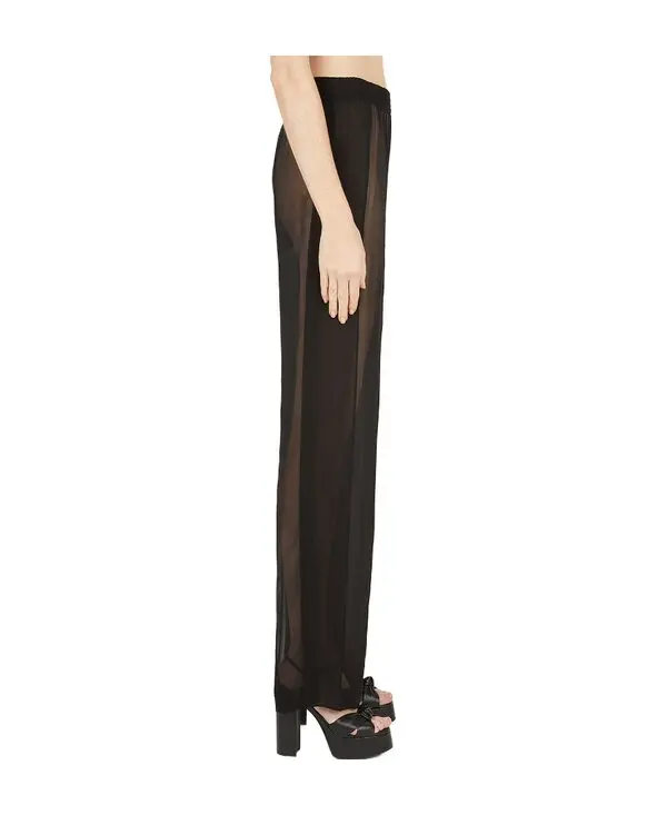 Saint Laurent Silk Straight-leg Trousers