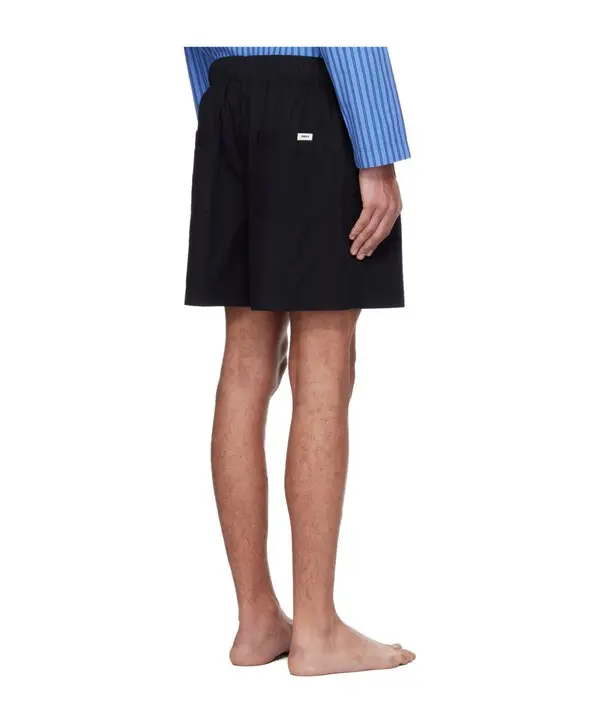 TEKLA Drawstring Lounge Shorts - All Black