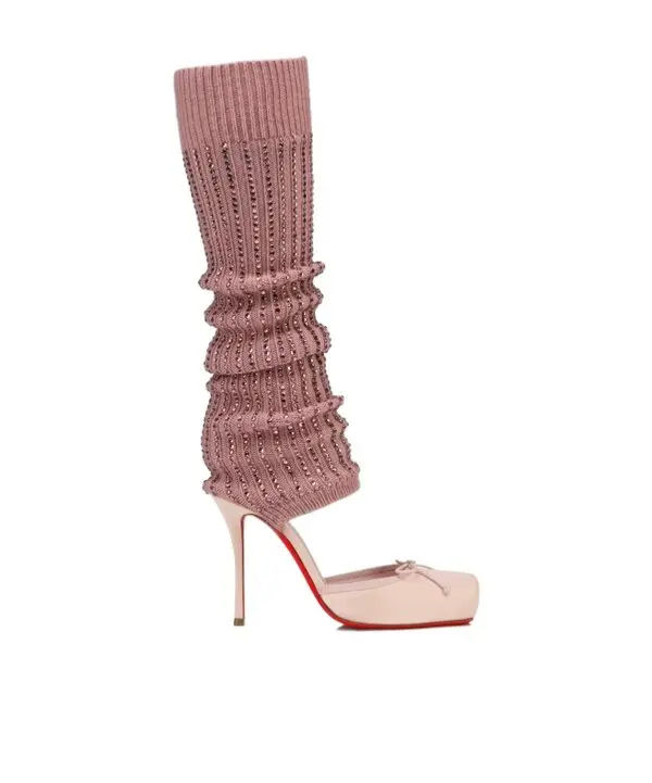 CHRISTIAN LOUBOUTIN Cassia Annmac High Heels With Embellished Legwarmer Sleeves - Poupee