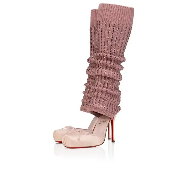 CHRISTIAN LOUBOUTIN Cassia Annmac High Heels With Embellished Legwarmer Sleeves