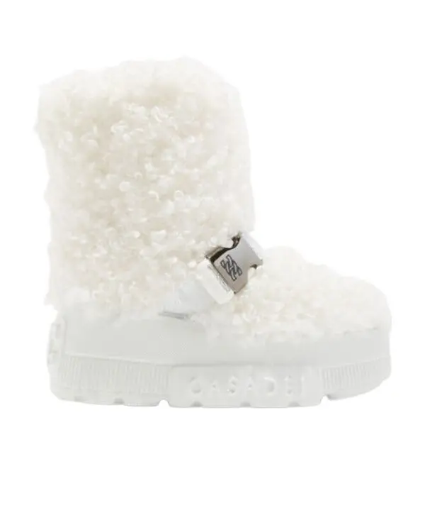 Casadei Buckled Chunky Boots - White