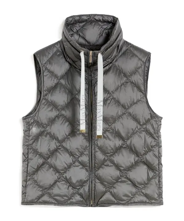 Max Mara Quilted Sleeveless Gilet - Dark Gray