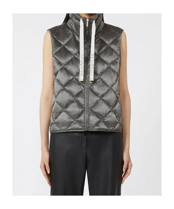 Max Mara Quilted Sleeveless Gilet - Dark Gray