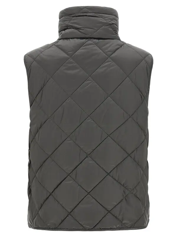 Max Mara Tregic Zip-up Gilet - Dark Grey
