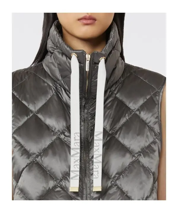 Max Mara Tregic Zip-up Gilet - Dark Grey