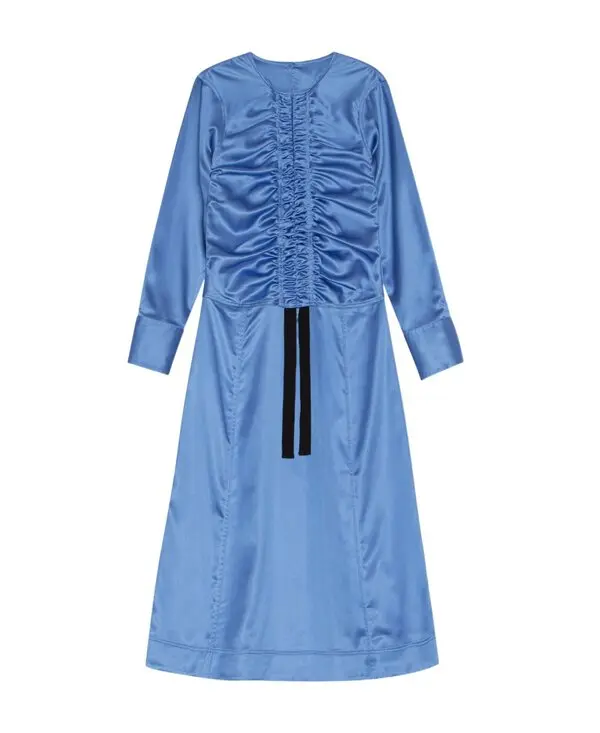 GANNI Satin Midi Dress