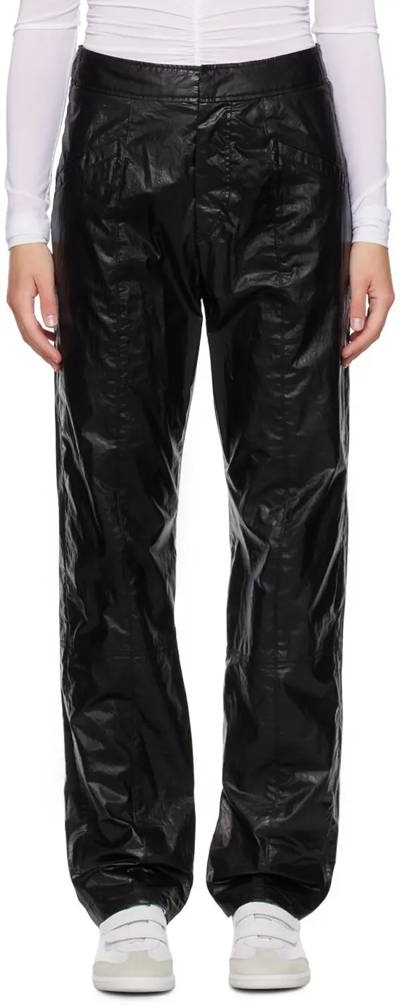 Isabel Marant Étoile Metallic-effect Straight-leg Trousers