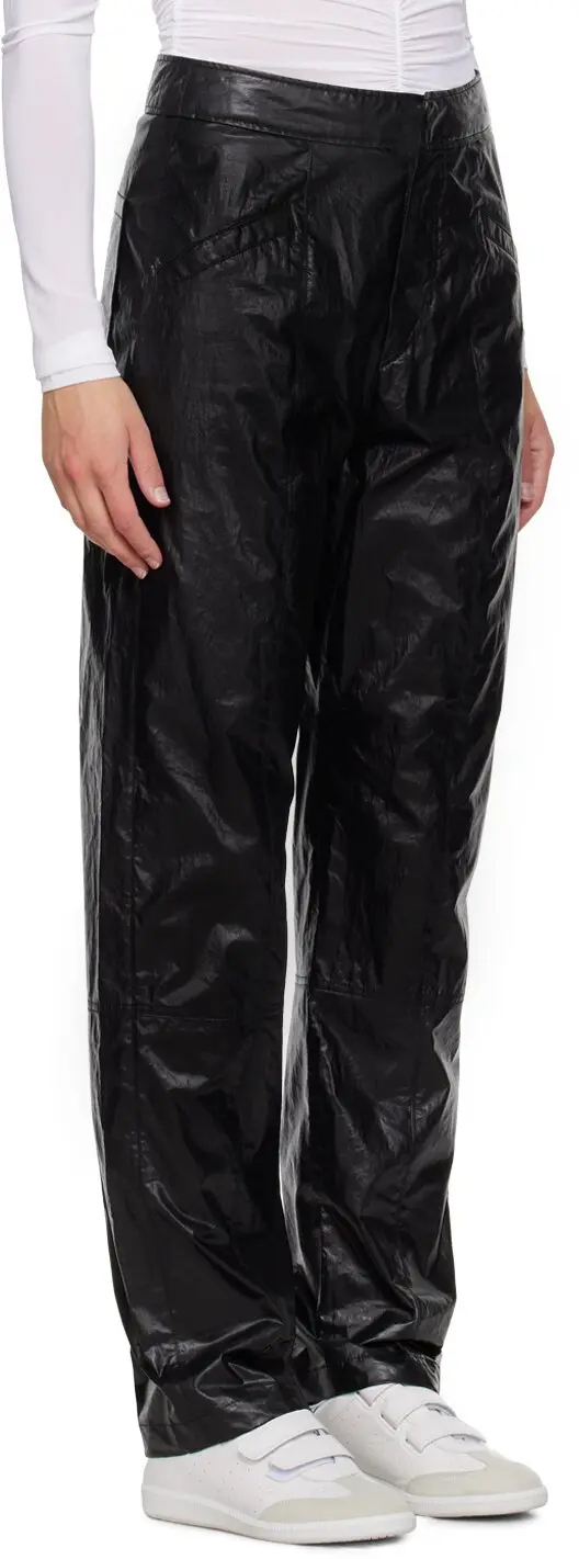 Isabel Marant Étoile Metallic-effect Straight-leg Trousers