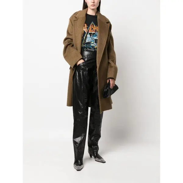 Isabel Marant Étoile Metallic-effect Straight-leg Trousers