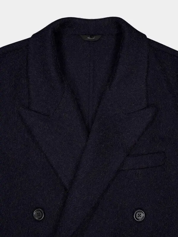Fendi Double Breasted Long Sleeved Coat - Black