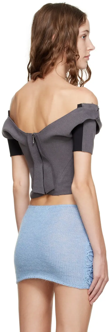 16Arlington Off-shoulder Beaded Neck T-shirt